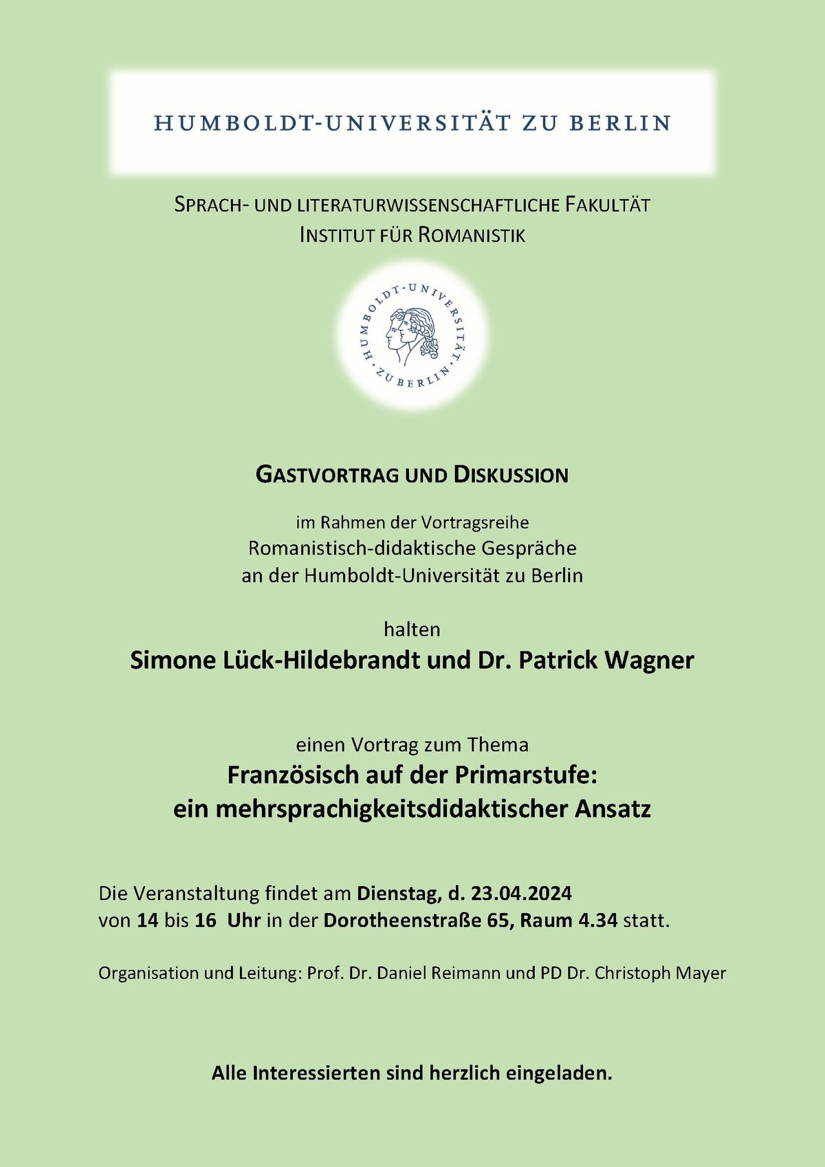 Gastvortrag zum Thema Mehrsprachigkeit am 23.04.24 — Institut für Romanistik
